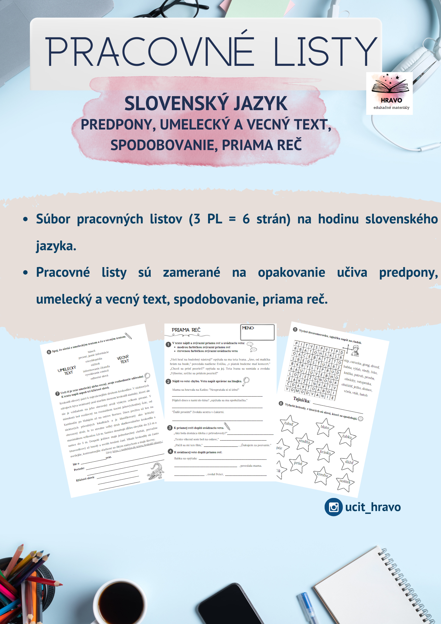 Pracovné listy slovenský jazyk - Slovenský Jazyk | UčiteliaUčiteľom.sk